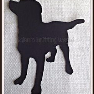 Labrador Lab Dog Applique Patch in Black Wool Fabric, is Cut Out Iron ...