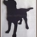 Labrador Lab Dog Applique Patch in Black Wool Fabric, is Cut Out Iron ...