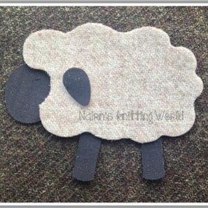 Beige Sheep Applique Patch Made From Harris Tweed Fabric, Ready Cut ...
