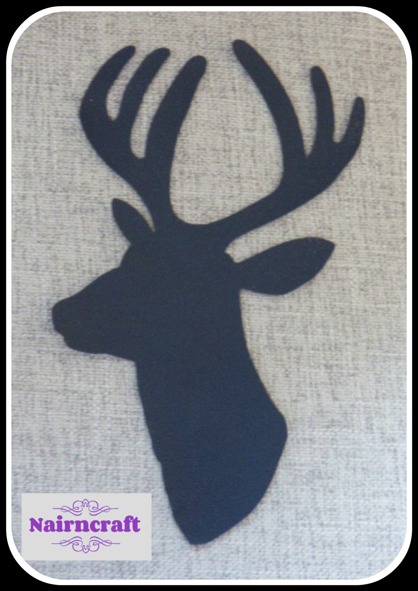 Applique Patch Stag Head Deer Head Buck Head Black Marine | Etsy