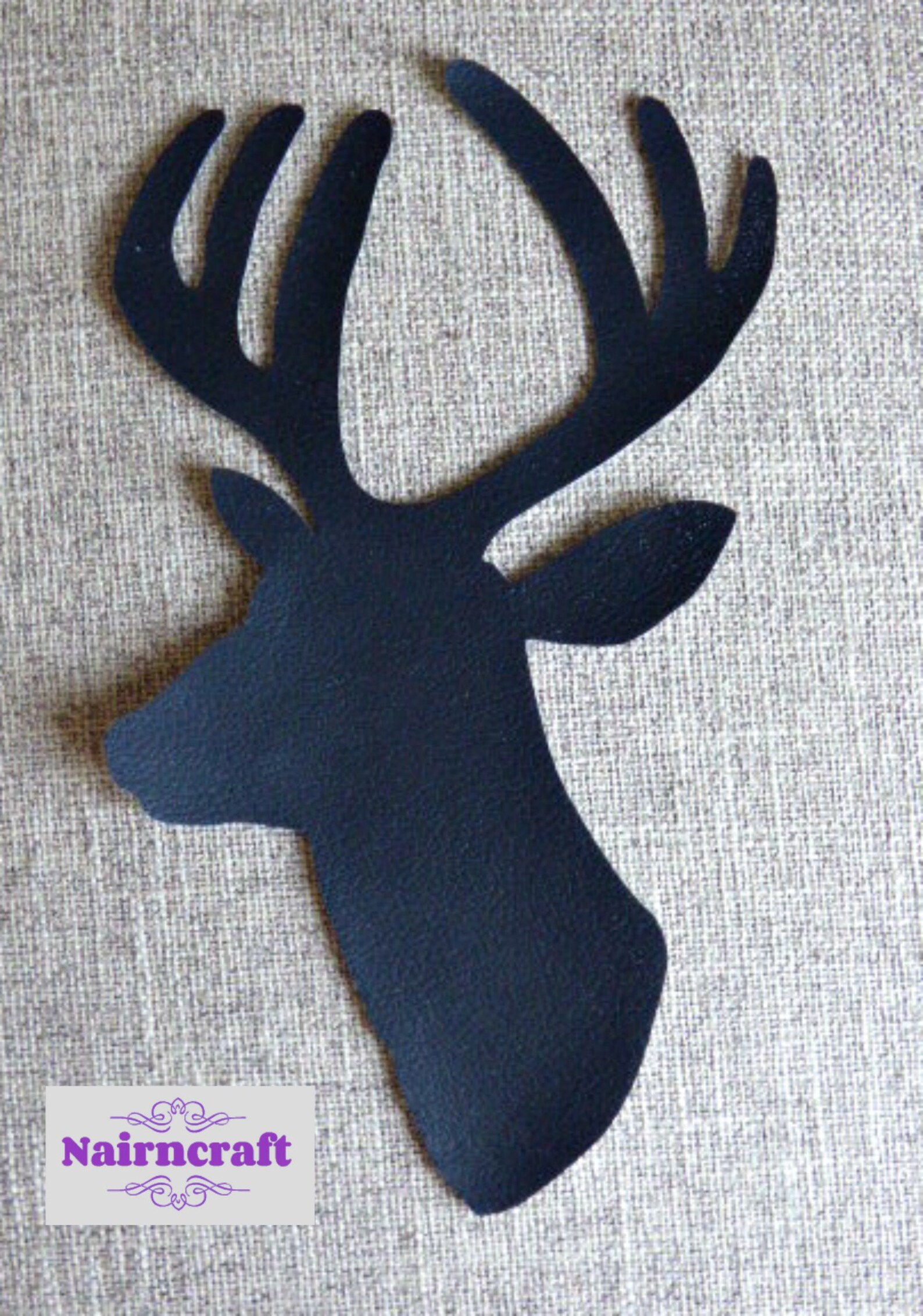 Applique Patch Stag Head Deer Head Buck Head Black Marine | Etsy