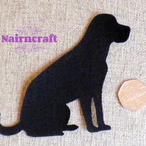 Small Labrador Dog Applique Patches. Made in Black Wool Fabric They Are ...