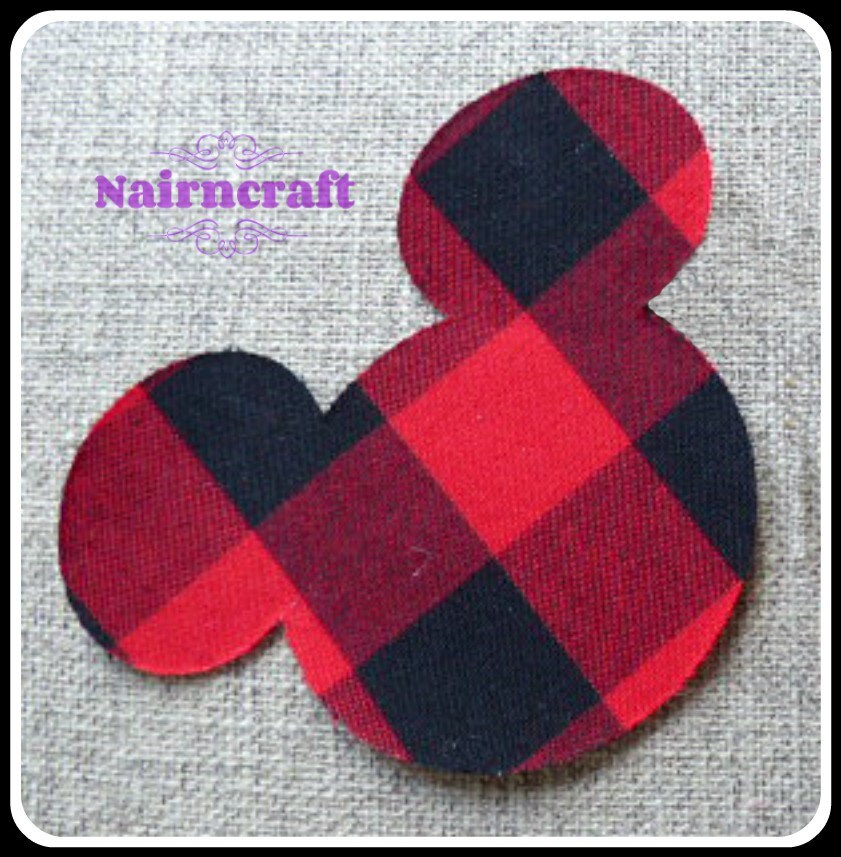 Mickey Mouse Head Applique Patch Lumberjack Check Buffalo - Etsy