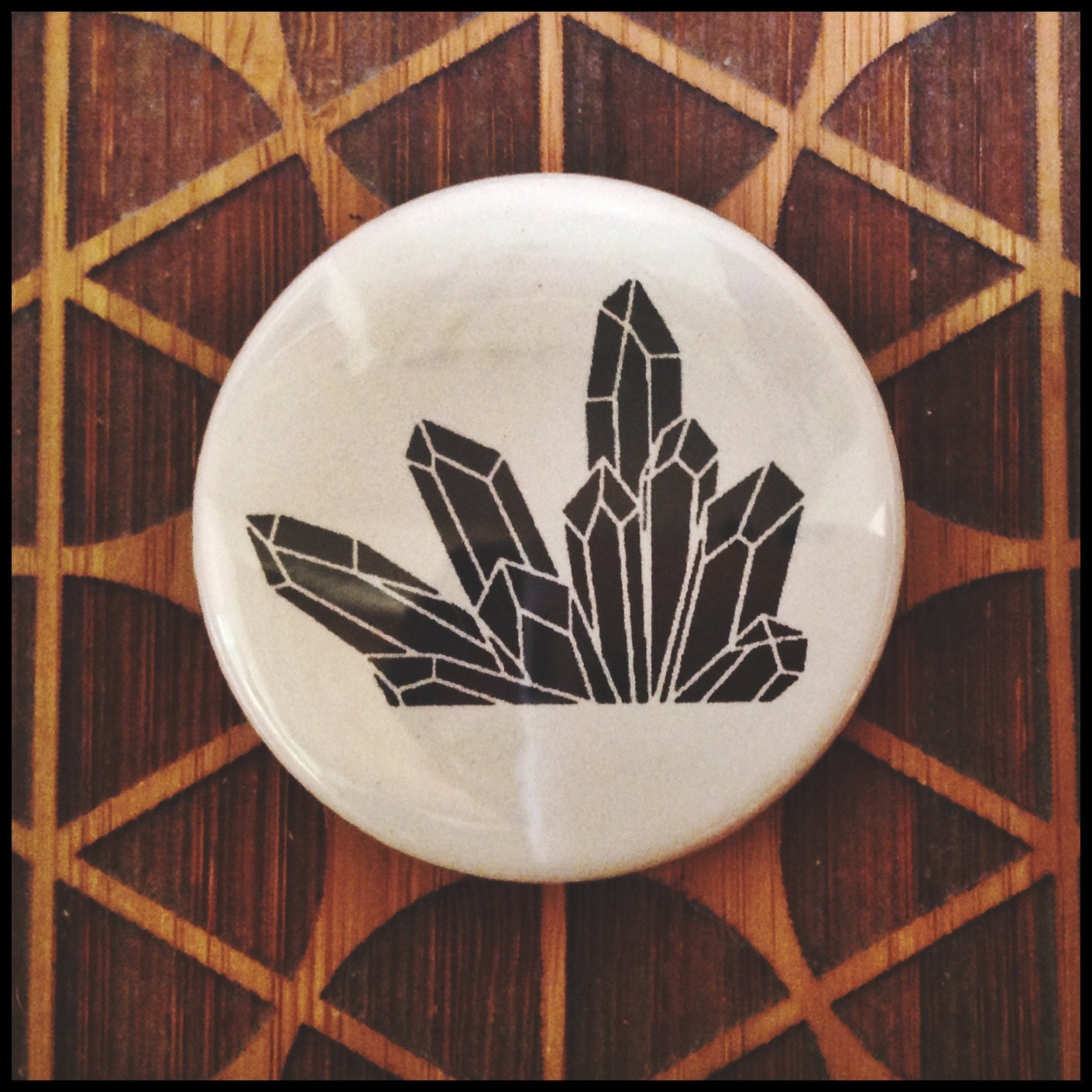 Geometric Magnet And/or Pinback Button Spiral Mandala Crystal - Etsy