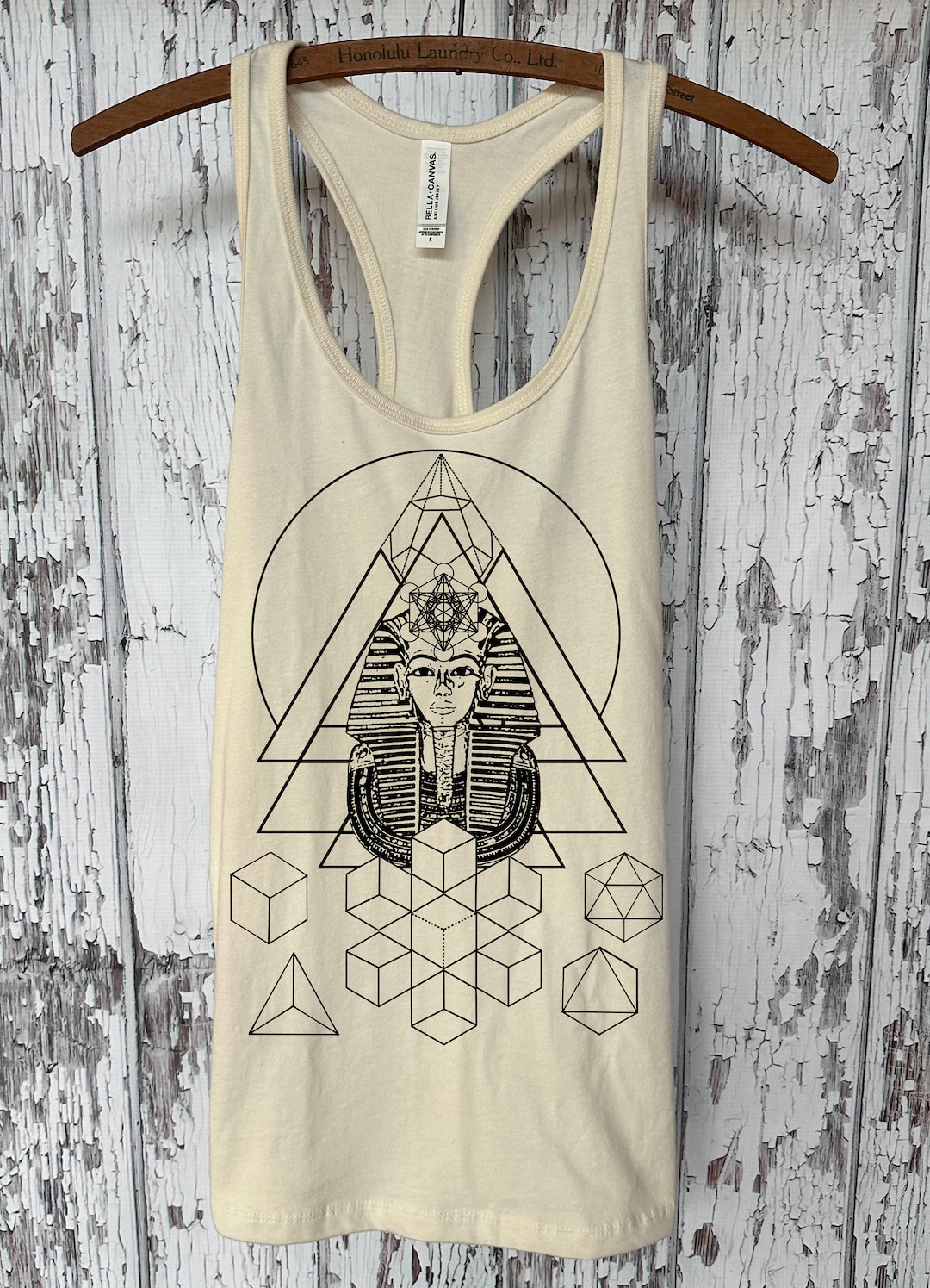 Women's PHARAOH'S DREAM Tank Top Egyptian Sacred Geometry Screen ...