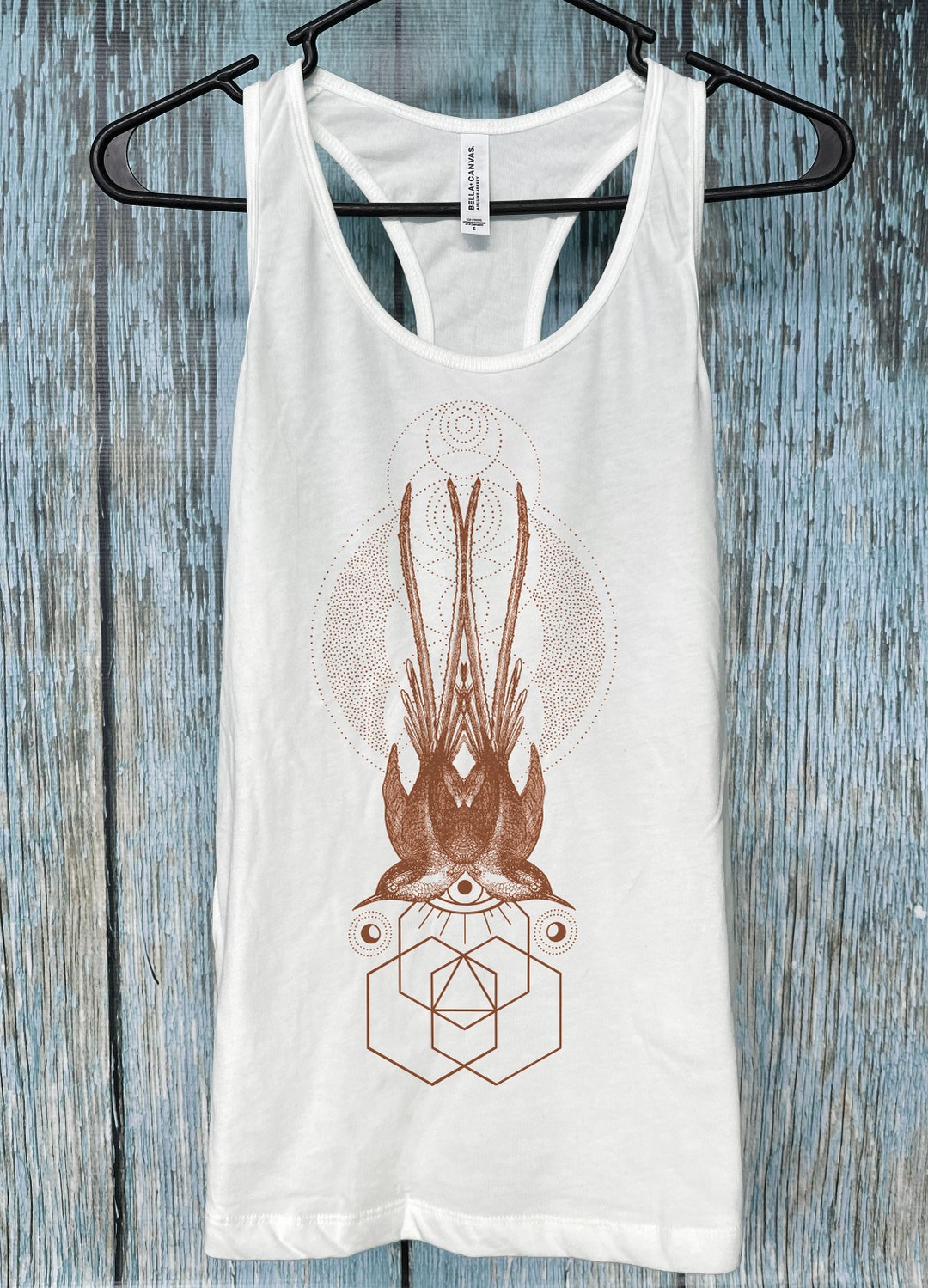 Women's Symmetrical Sparrows Tank Dotwork Sacred Geometry - Etsy