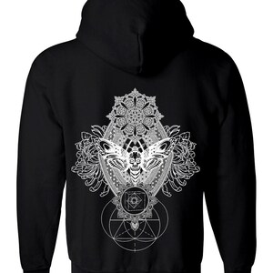 IMPERMANENCE Mandala Hoodie Men's and Women's Black Hooded Sweatshirt ...