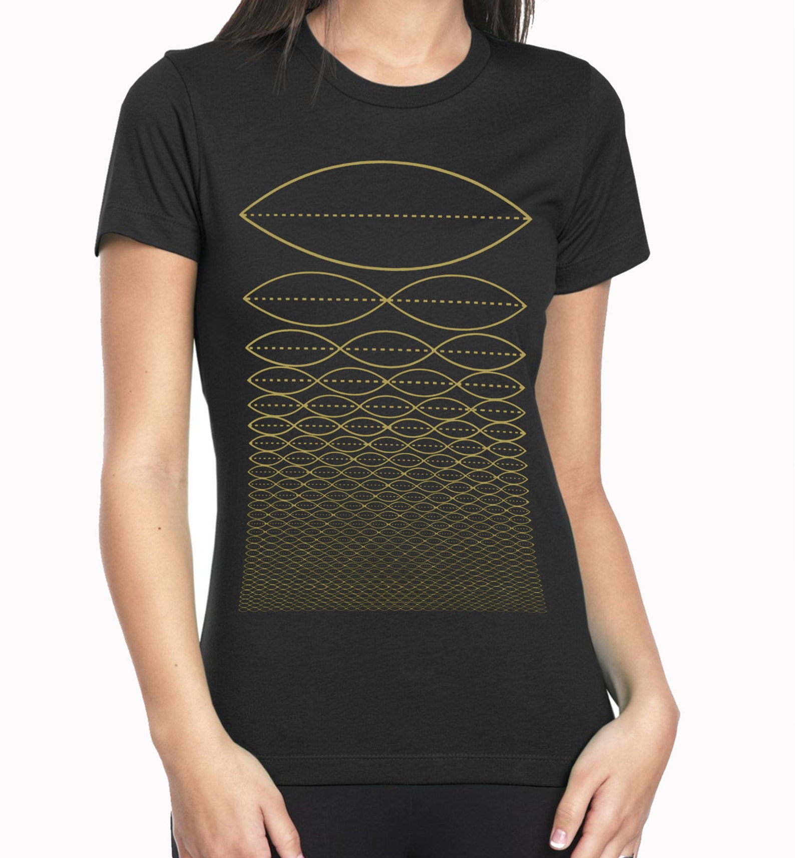 Women's TONE WAVE Shirt Sacred Geometry Frequency Pythagoras Burnout ...