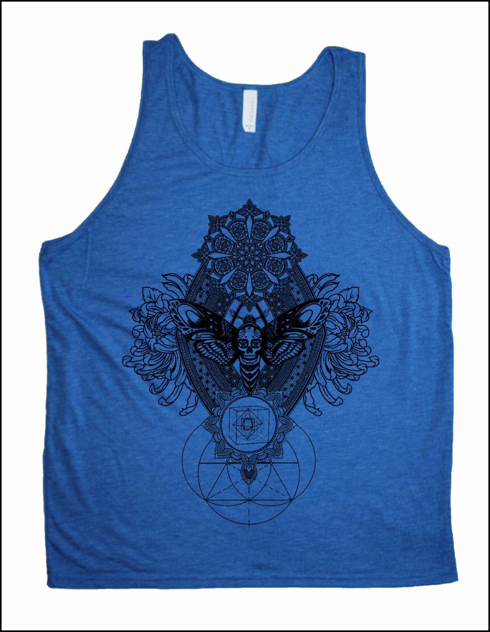 Men's IMPERMANENCE Mandala Tank Dotwork Sacred Geometry | Etsy