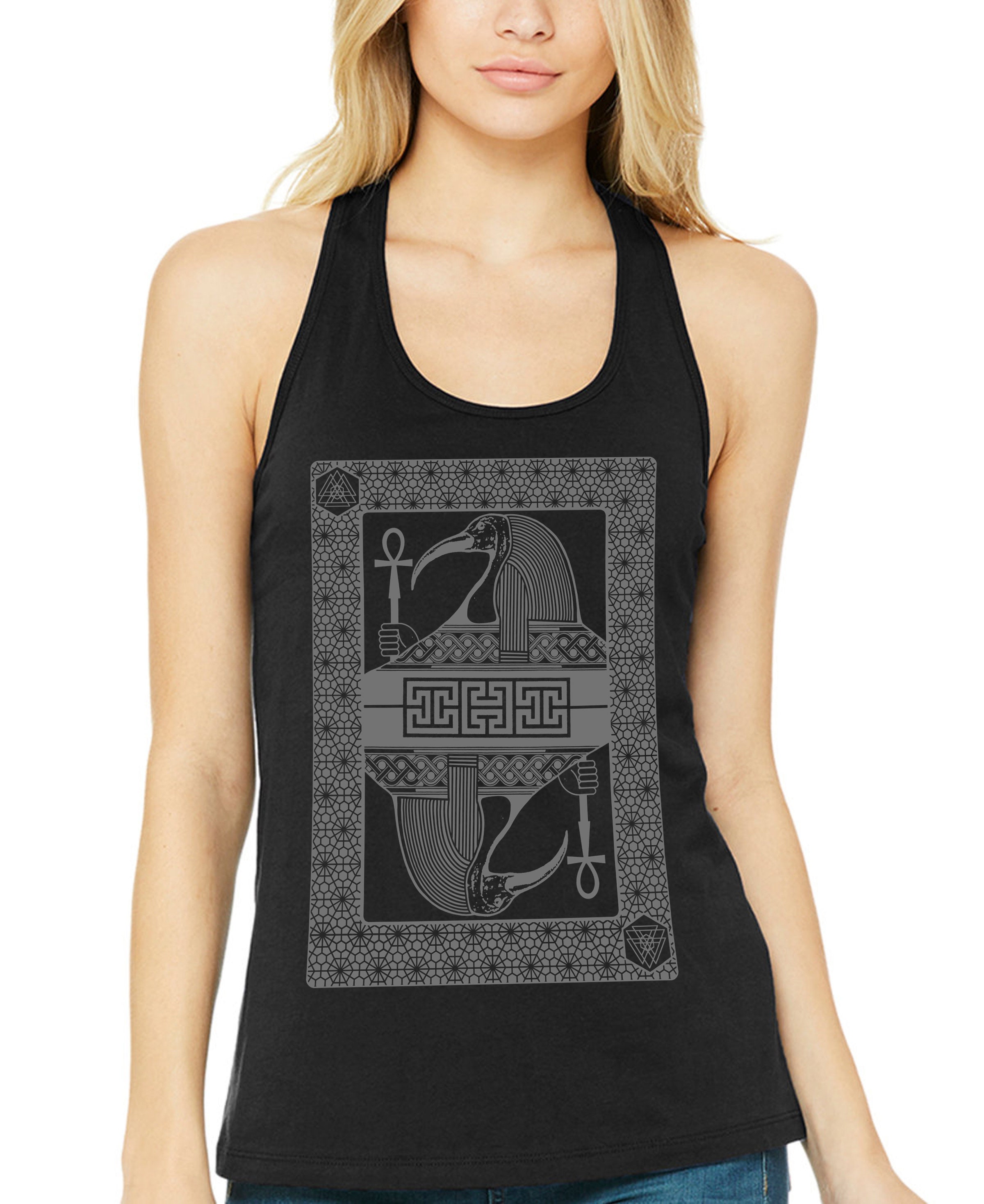 Women's THOTH Tank Top Egyptian SACRED GEOMETRY Screen Printed Shirt ...