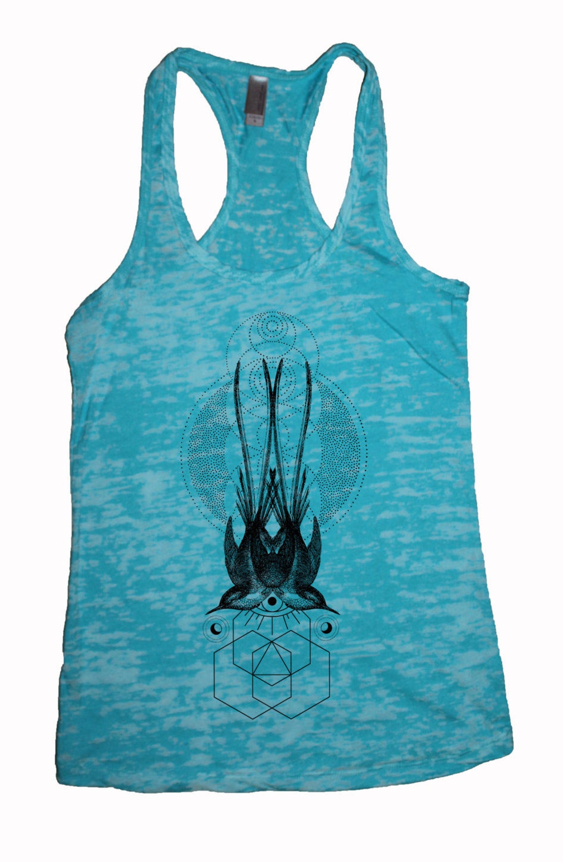 Women's Symmetrical Sparrows Tank Dotwork Sacred Geometry | Etsy