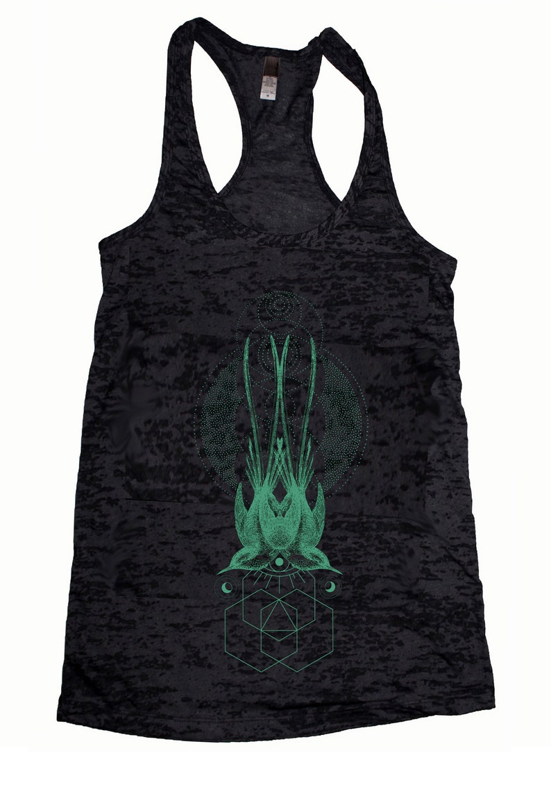 Women's Symmetrical Sparrows Tank Dotwork Sacred Geometry | Etsy