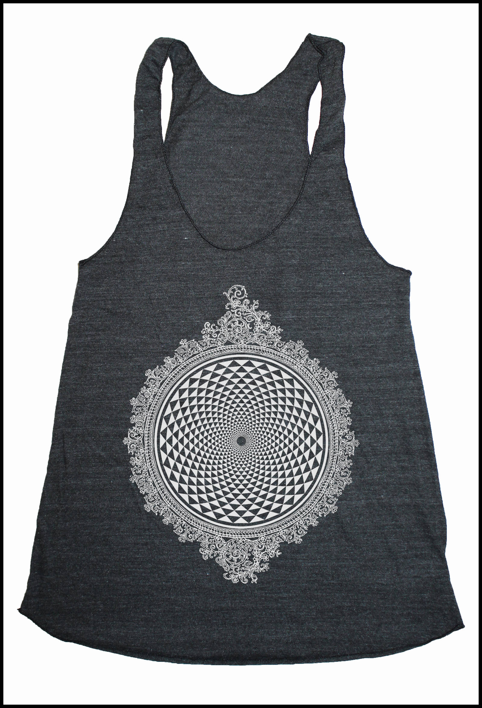 Women's Mirror Mirror Mandala Tank Top Black Psychedelic | Etsy