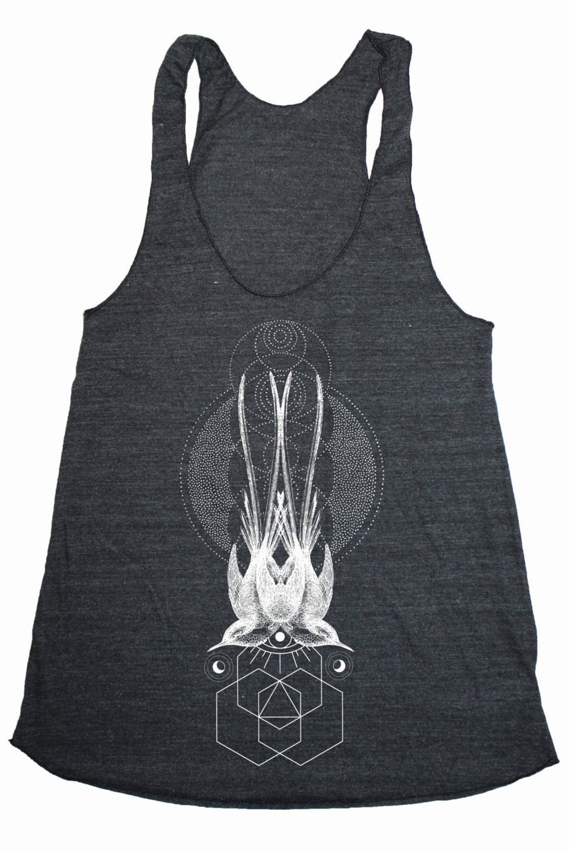 Women's Symmetrical Sparrows Tank Dotwork Sacred Geometry | Etsy