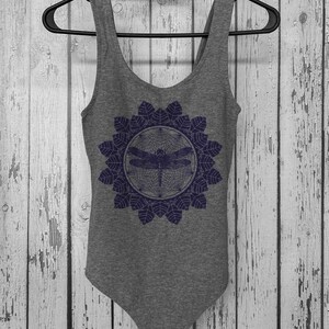 Women's DRAGONFLY Bodysuit Sacred Geometry One Piece Body Suit Black - Etsy