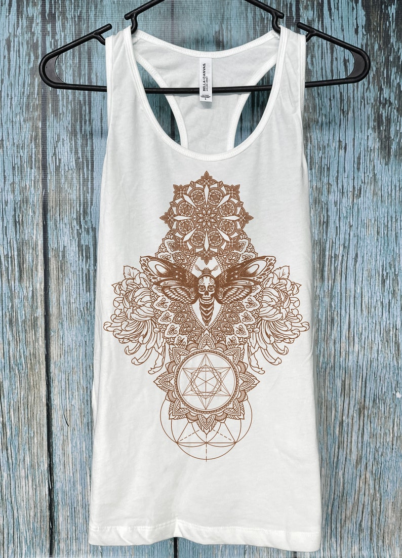 Women's IMPERMANENCE Mandala Tank Dotwork Sacred Geometry - Etsy