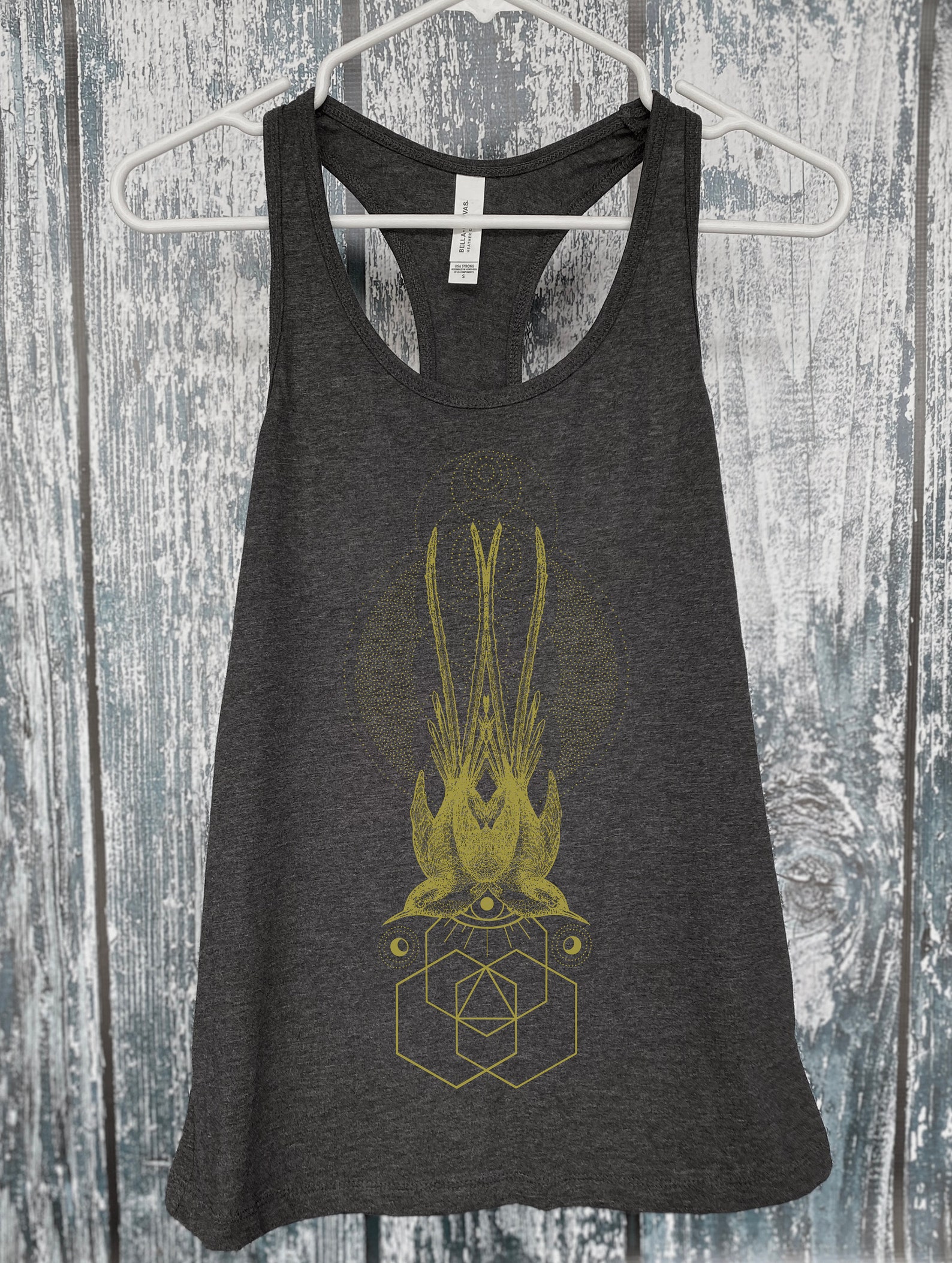 Women's Symmetrical Sparrows Tank Dotwork Sacred Geometry | Etsy