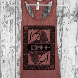 Women's THOTH Tank Top Egyptian SACRED GEOMETRY Screen Printed Shirt ...
