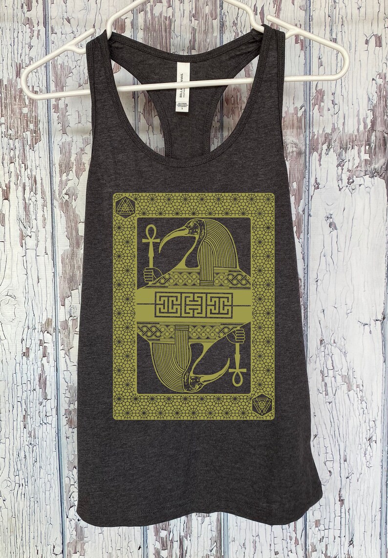Women's THOTH Tank Top Egyptian SACRED GEOMETRY Screen Printed Shirt ...