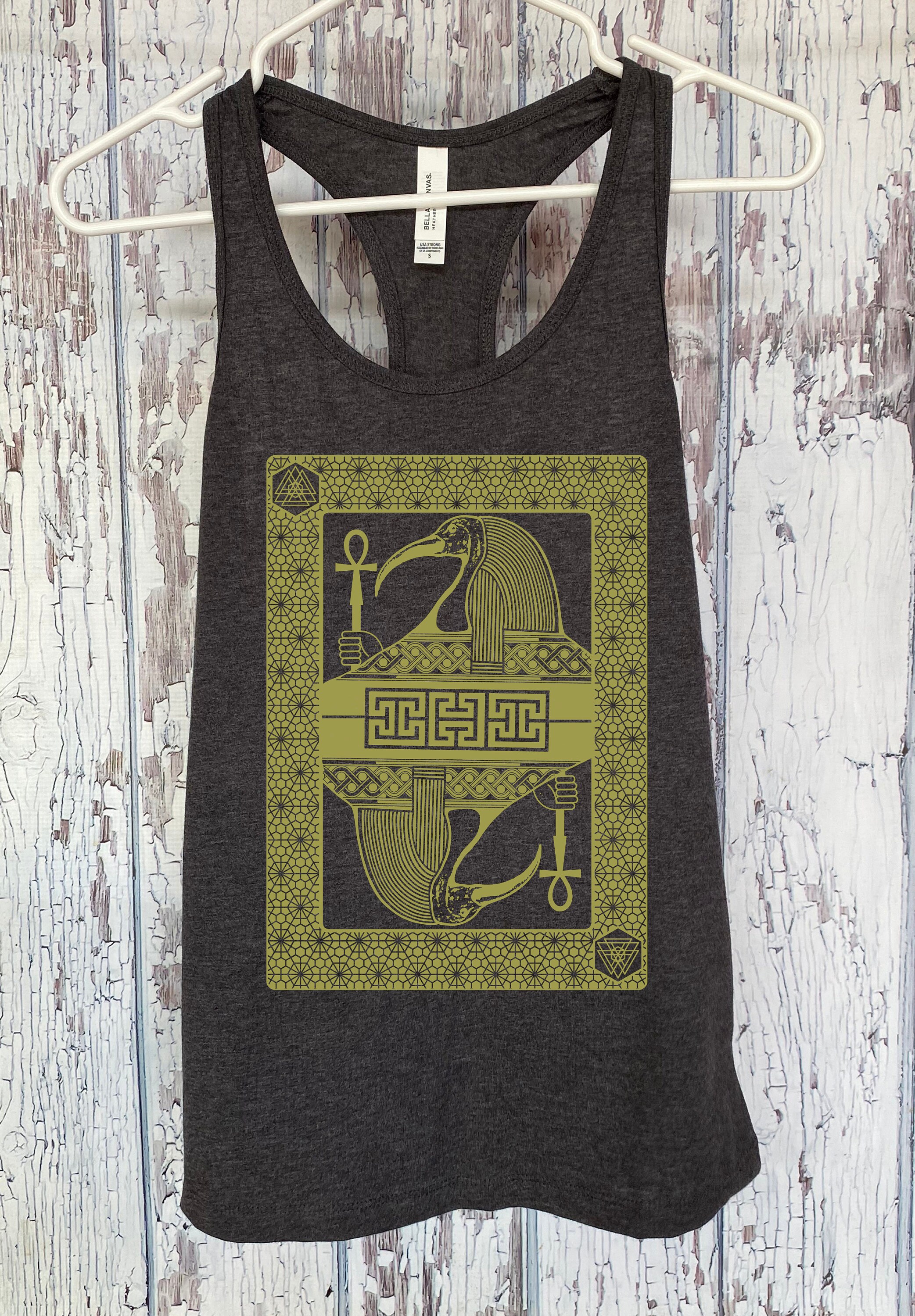Women's THOTH Tank Top Egyptian SACRED GEOMETRY Screen Printed Shirt ...