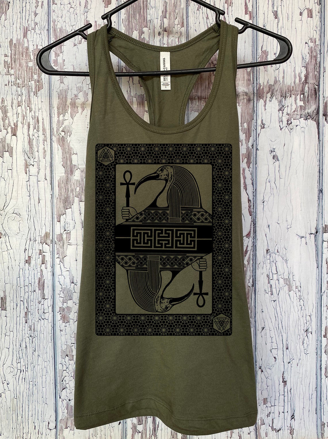 Women's THOTH Tank Top Egyptian SACRED GEOMETRY Screen Printed Shirt ...