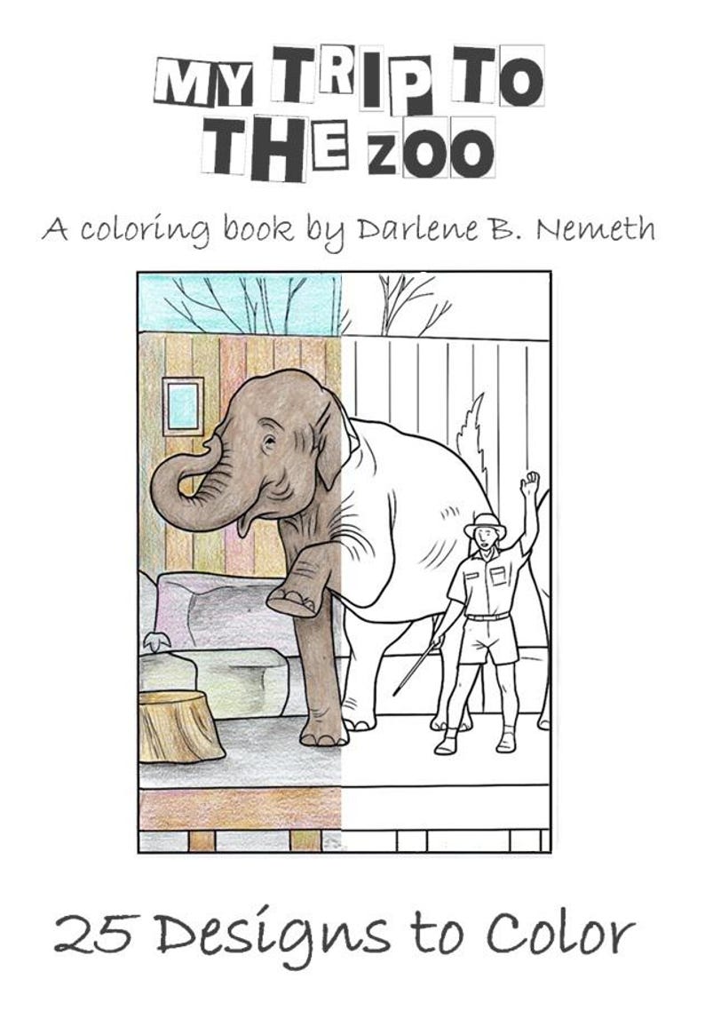 Zoo Animals Coloring Pages: Kids' Activity Book (PDF) - Etsy Canada