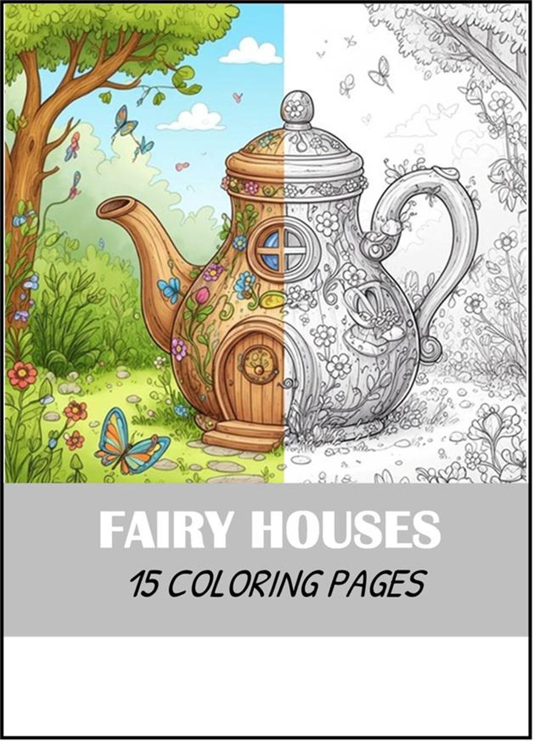 Magical Fairy House Coloring Pages, 15 Whimsical Fantasy Cottages ...