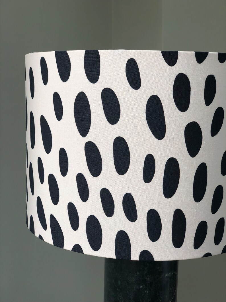 Black Spot on Cream Lampshade 30cm for Table Lamp - Etsy