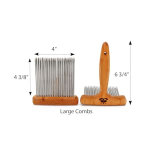 Large Wool Combs- Single or Double Row - Fine or Extra Fine - Smooth ...
