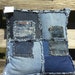 Denim Throw Pillow Sham With Pillow Form Included. Pieced Front and ...
