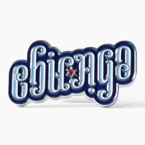 Chicago CTA Loop Stripe Enamel Pin Cast in Black Metal With | Etsy