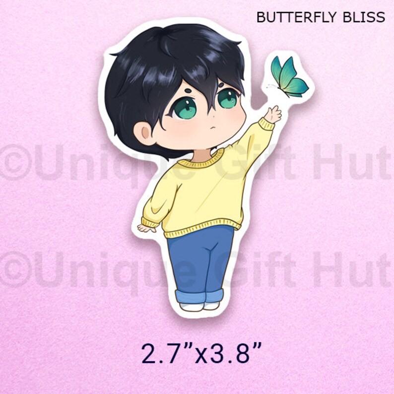 Cute Anime Style Vinyl Sticker Durable Waterproof Sticker for Laptop ...