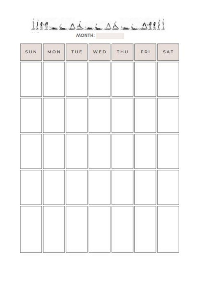 A Yoga Journal | Yoga Template Personal Practice | Wellbeing Tracker ...