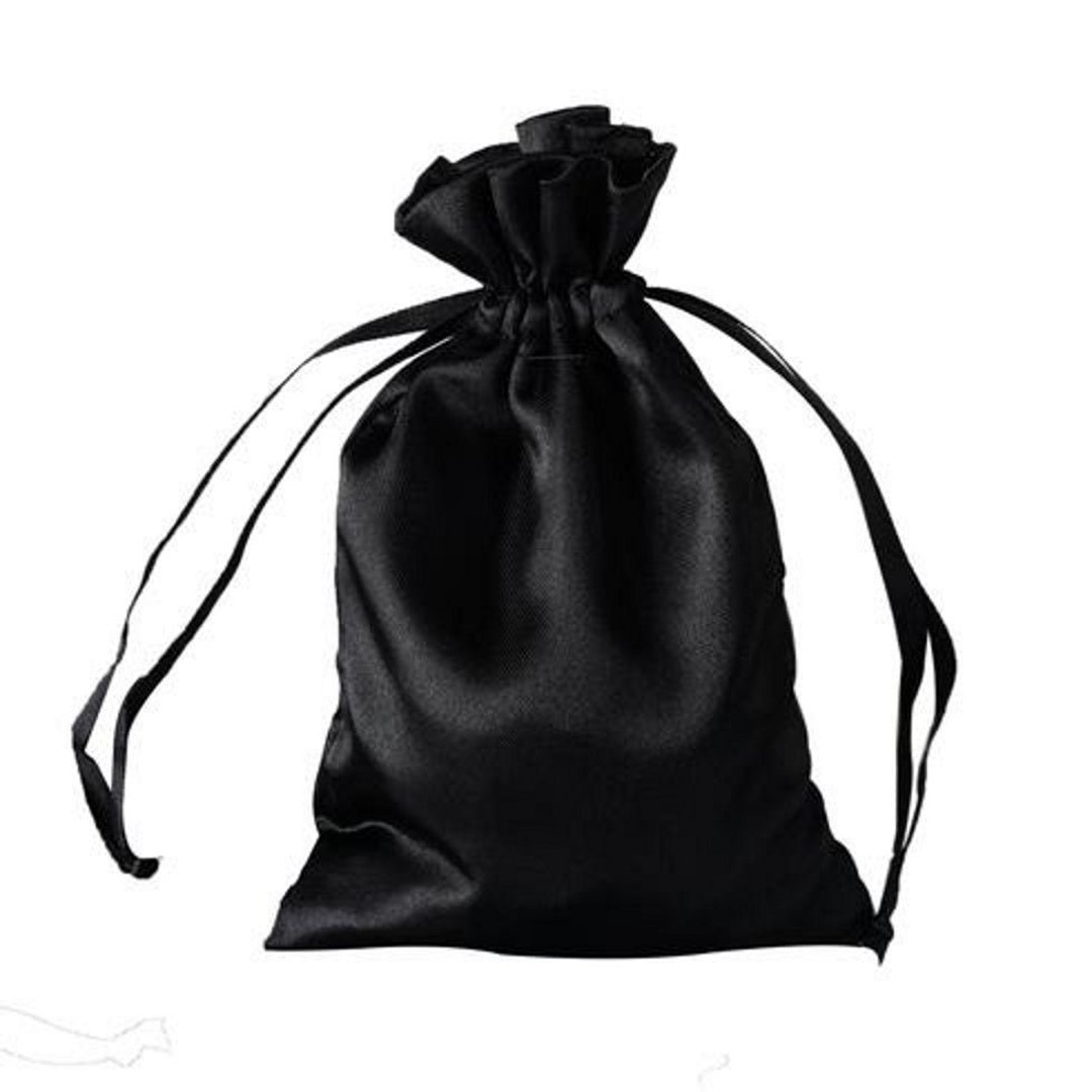 Satin Drawstring Bag, Black 3x4 4x6 5x7 6x9 8x13 12x15 - Etsy