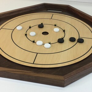Mini Walnut Crokinole Board With Carrying Handle. IN STOCK - Etsy