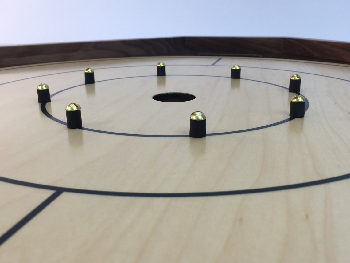 Mini Walnut Crokinole Board With Carrying Handle. IN STOCK - Etsy