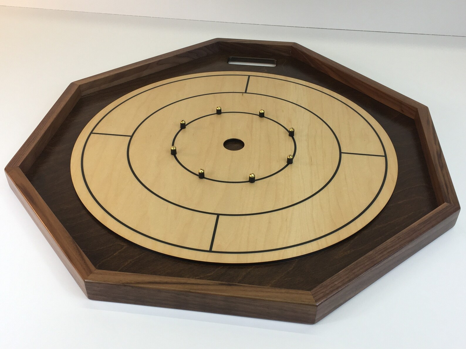 Mini Walnut Crokinole Board With Carrying Handle. IN STOCK - Etsy