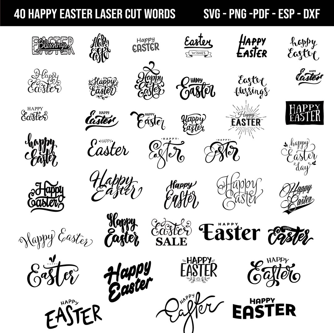 Mega Set 40 Happy Easter Words SVG File Laser Cut File Wood Etsy mega-set-40-happy-easter-words-svg-file-laser-cut-file-wood-etsy