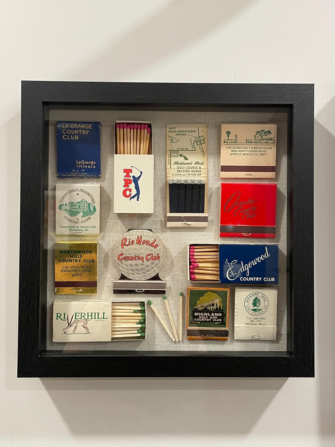 Golf Vintage Matchbook Collage Shadowbox - Etsy