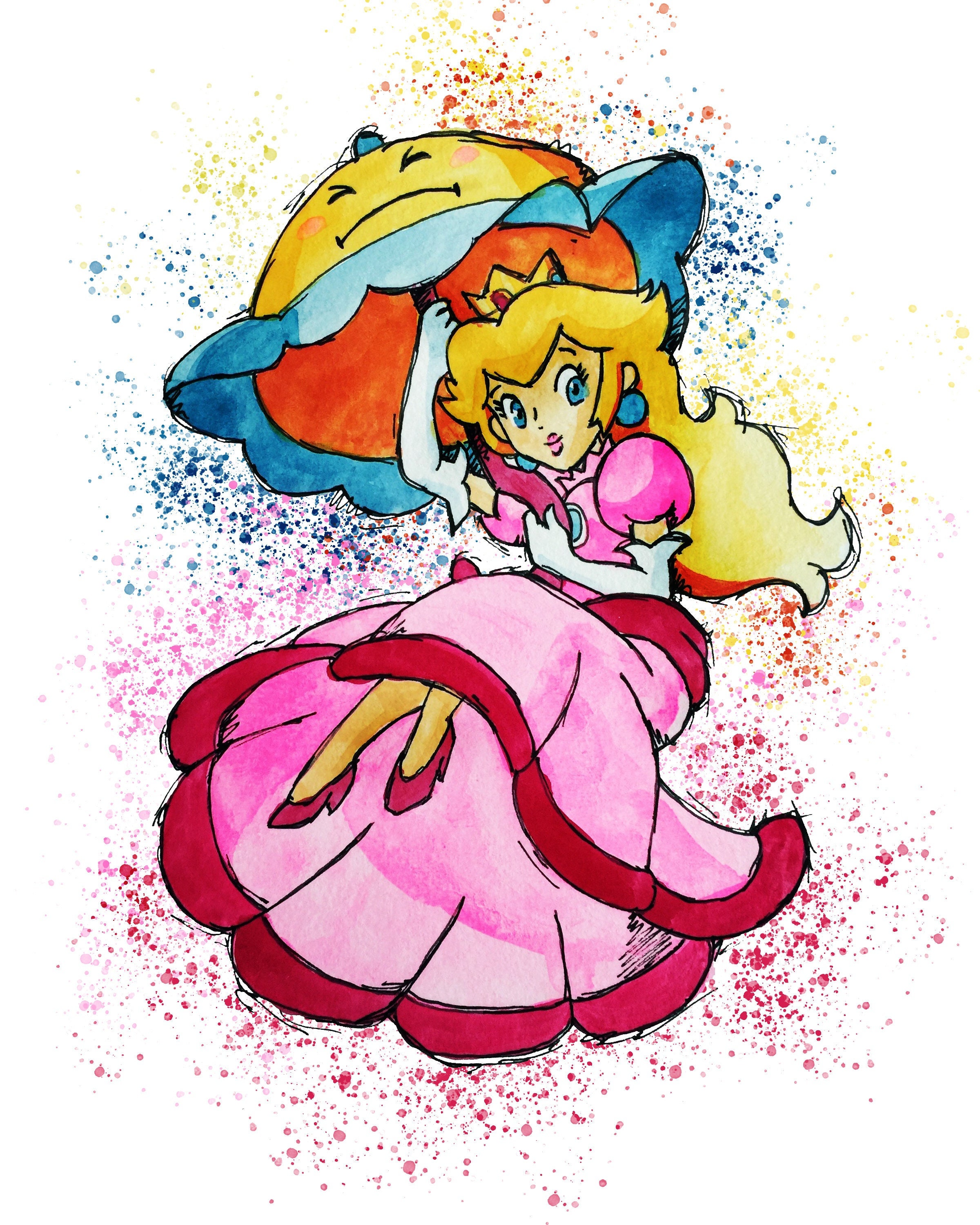 Princess Peach Print - Etsy