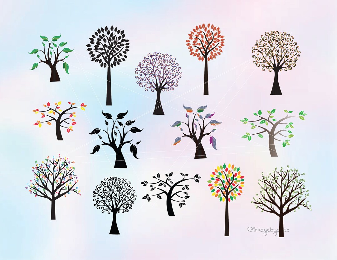 Tree SVG, Tree Sticker, Tree Clipart, Tree Vinyl Decal, Svg Files for ...