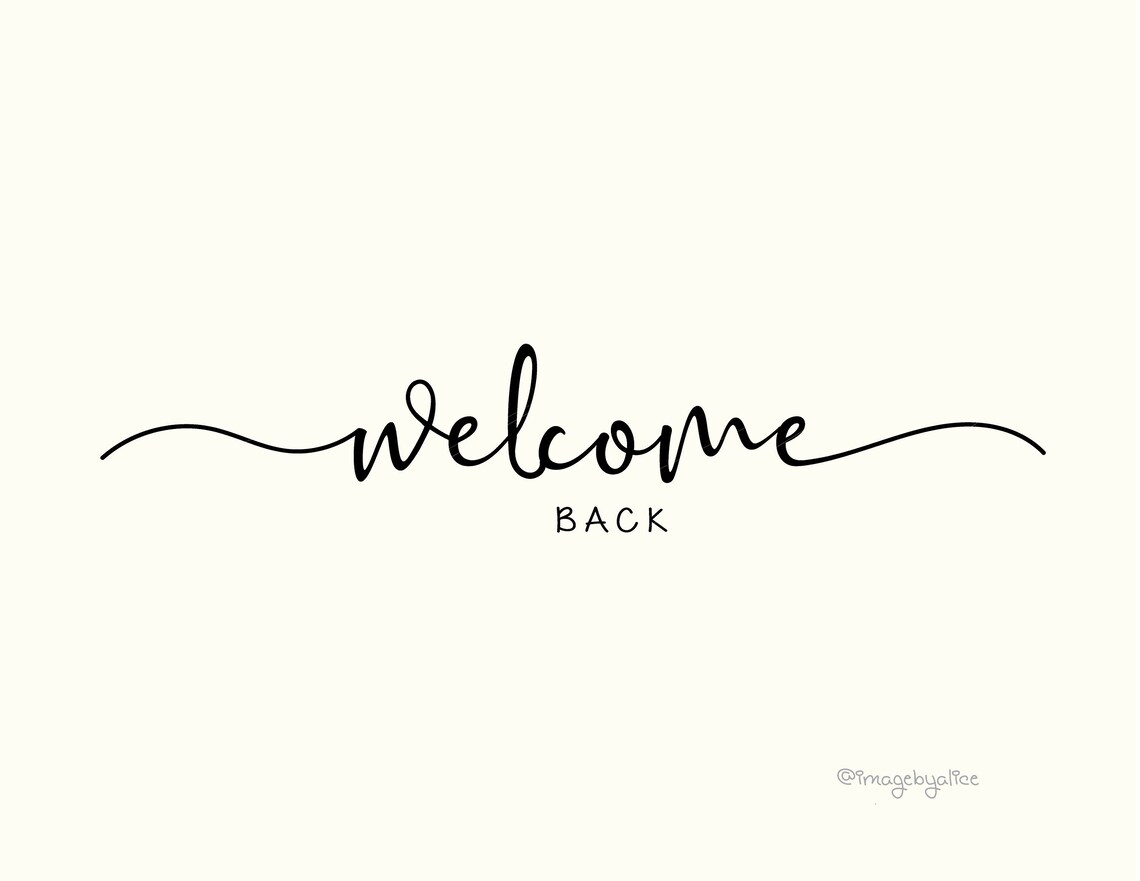 Welcome Back Svg Welcome Back Prints Clipart Decal Welcome - Etsy