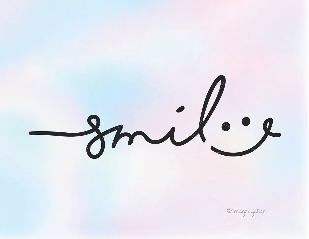 Hand Brush Smile SVG. Smile Clipart Smile Svg Smile - Etsy