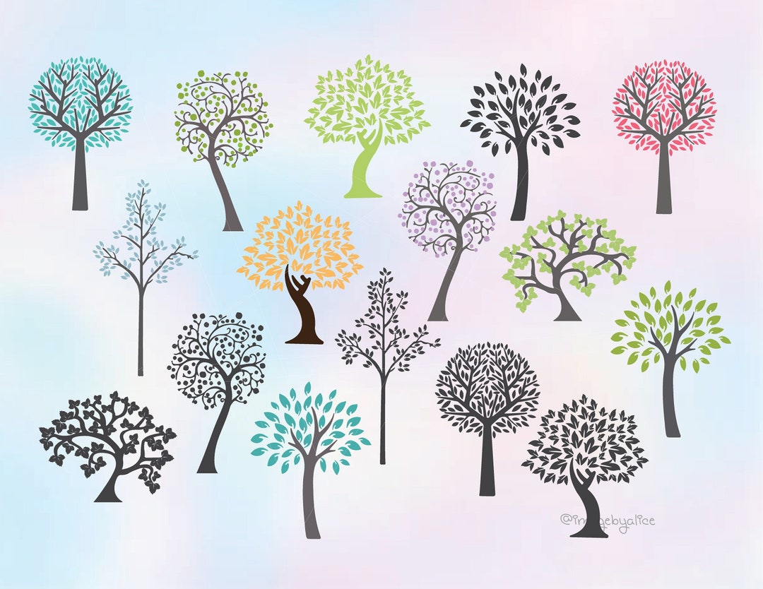 Tree SVG, Tree Sticker, Tree Clipart, Tree Vinyl Decal, Svg Files for ...