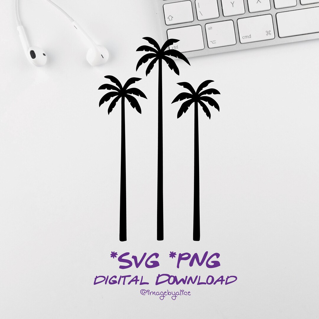 Palm Tree SVG Palm Tree DXF Vector File. Svg Art, Tree Svg, Plant Svg ...