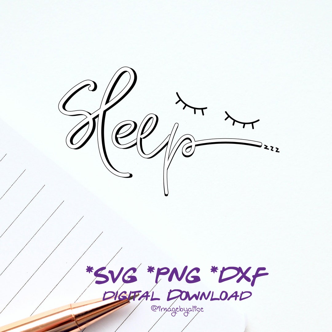 Sleep Sticker SVG, Sleep Clipart, Sleep Cricut, Sleep Decal, Sleep ...