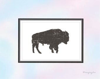 Bison Silhouette Dxf - Etsy