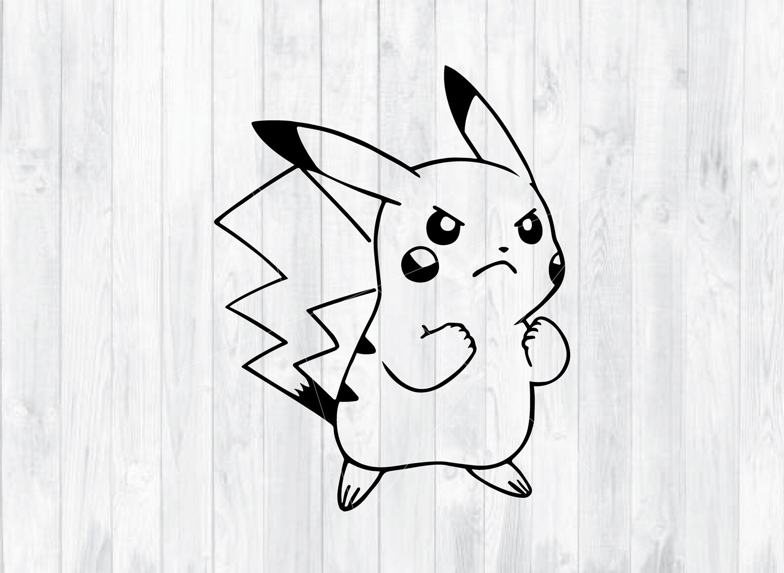 Angry Pikachu SVG cut file Pokemon SVG Cute Clothing SVG | Etsy