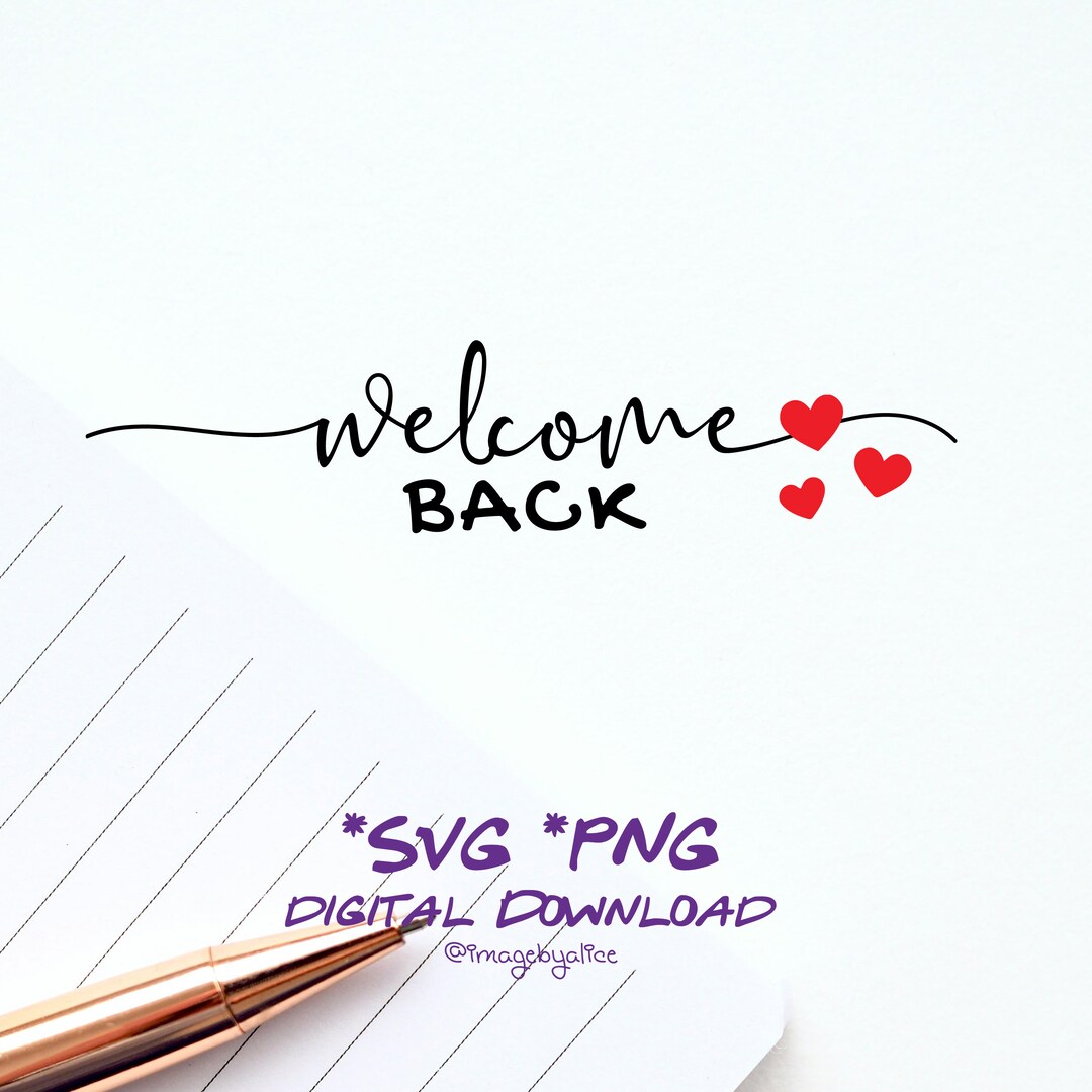 Welcome Back Svg, Welcome Back Prints Clipart Decal, Welcome Back ...