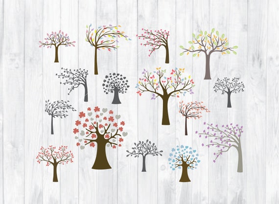 Tree SVG tree sticker tree clipart tree vinyl decal svg | Etsy